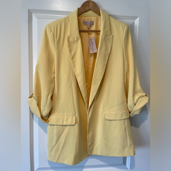 Philosophy | Jackets & Coats | Nwt Philosophy Yellow Blazer | Poshmark